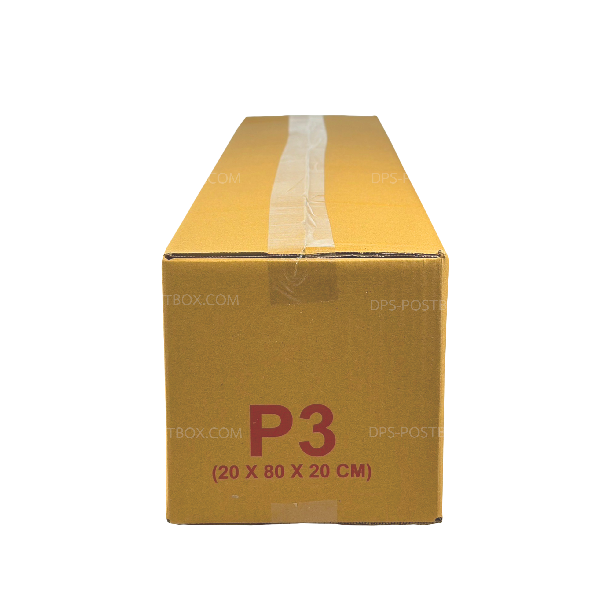 กล่องฝาชน P3 ไม่มีพิมพ์ ขนาด 20x80x20 cm. - กล่องไปรษณีย์ DPS กล่องพัสดุ อุปกรณ์แพ็คของ ราคาโรงงาน